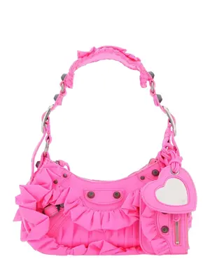 Balenciaga Le Cagole Ruffles Shoulder Bag - Pink