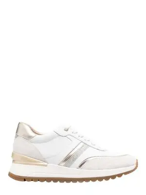 Geox Desya Metallic-effect Sneakers - White