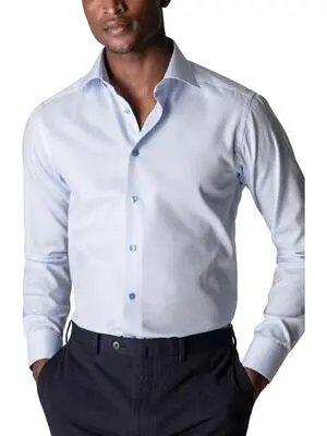 Eton Slim Fit Solid Dress Shirt - Blue