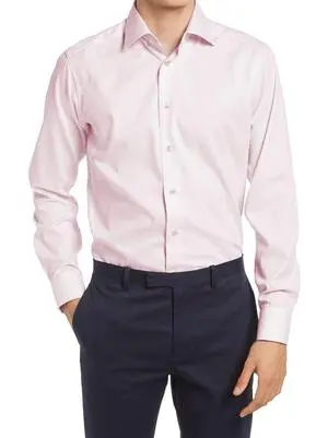 Eton Slim Fit Solid Dress Shirt - Pink
