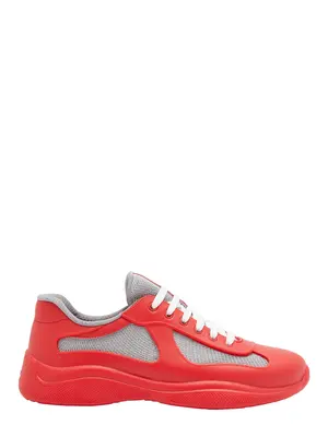Prada Prada Americas Cup Rubber Trainer Sneakers Rosso