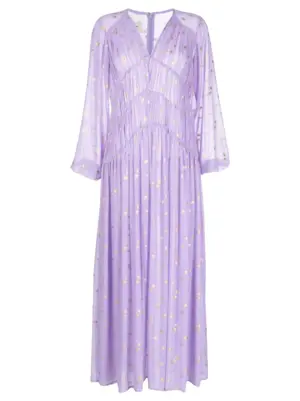 BAMBAH Polka-dot Print Long Dress - Purple