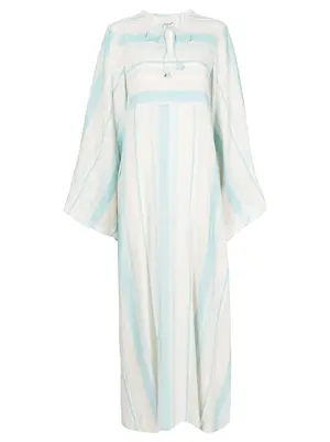 BAMBAH Striped Maxi Shirt Dress - Blue