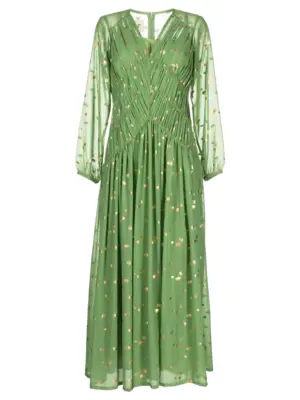 BAMBAH Polka Dot-print V-neck Kaftan - Green