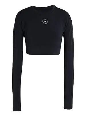 Adidas By Stella McCartney Long-sleeve Cropped T-shirt - Black