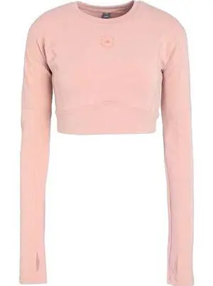 Adidas By Stella McCartney Long-sleeve Cropped T-shirt - Pink