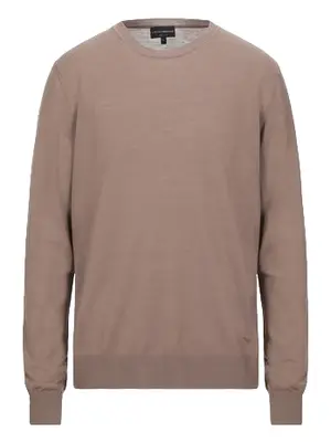 Emporio Armani Lime Virgin Wool Sweater Beige