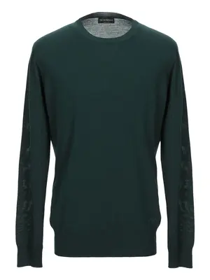 Emporio Armani Lime Virgin Wool Sweater Dark Green