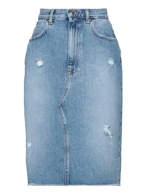 + PEOPLE Denim Pencil Skirt - Blue