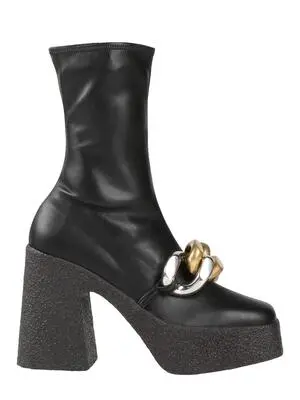 Stella McCartney Ankle Boots With Metal Appliqués - Black