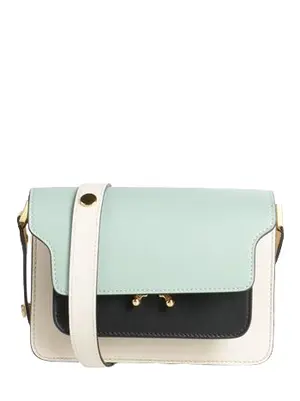 Marni Cross-Body Bag In Light Calfskin With Brass Hardware Green