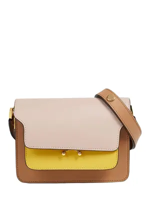 Marni Cross-Body Bag In Light Calfskin With Brass Hardware Light Pink