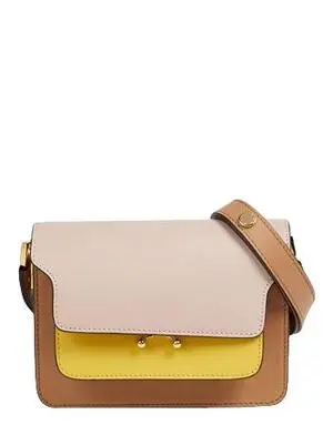 Marni Cross-Body Bag In Light Calfskin With Brass Hardware Pink
