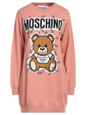 Moschino Mini Virgin Wool T-shirt Dress - Pink
