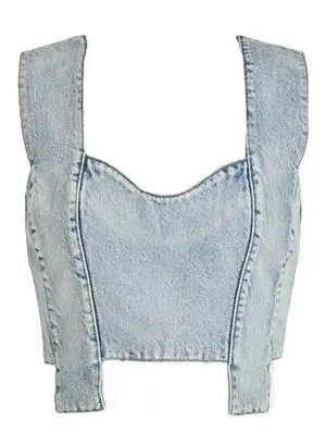 GANNI GANNI Denim Crop Top