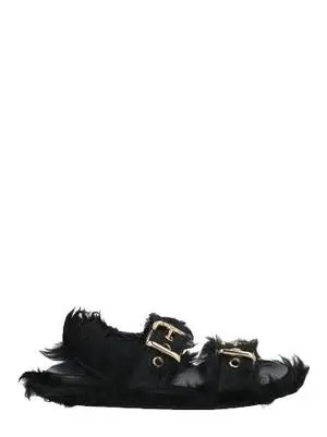 Marni Shearling Sandals - Black