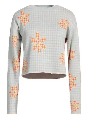 SEMICOUTURE Floral Design Sweater - Blue