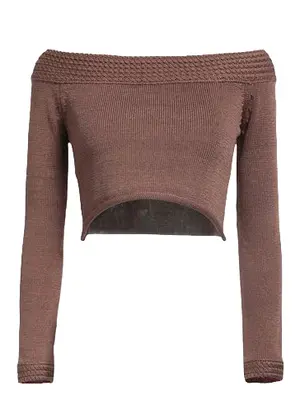 ANTONELLA RIZZA Solid Sweater - Brown
