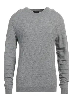 Alpha Studio Viscose-Blend Knit Sweater Grey