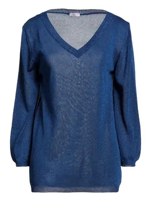 Rossopuro ROSSOPURO Knitted Lamé Sweater Bright Blue