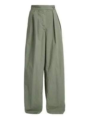 Dries Van Noten Pamplona Pleated Wide-Leg Pants Sage