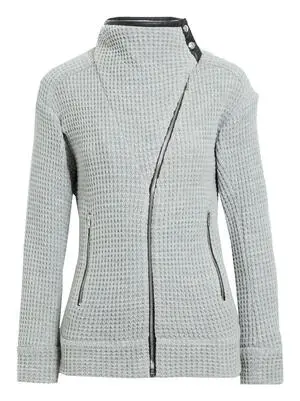IRO PARIS Chelane Leather-Trimmed Waffle-Knit Jacket