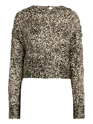 IRO PARIS Rusko Ruffled Leopard-print Blouse - Animal Print