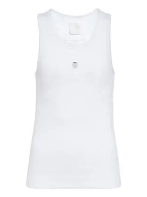 Givenchy 4g Cotton Tank Top - White