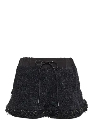 Sacai Tweed Drawstring Shorts - Black