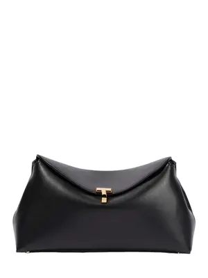 TOTEME T-lock Small Clutch - Black