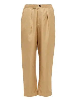 Marni Cropped High-rise Straight Pants - Beige