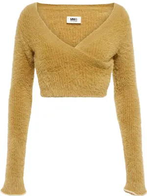 MAISON MARGIELA Knit Crop Top - Beige