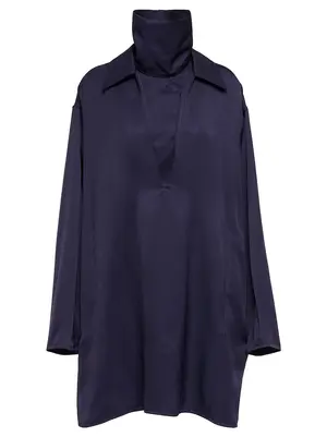 JIL SANDER High-neck Mini Dress - Blue