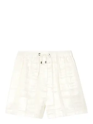 Brunello Cucinelli Satin-jacquard Shorts - White