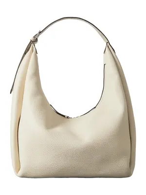 TOTEME Textured-Leather Tote Off-white