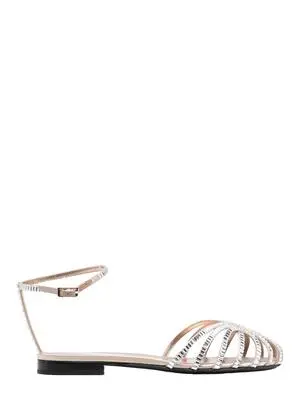 ALEVI MILANO Rebecca Crystal-embellished Sandals - Neutrals