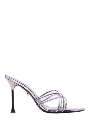 ALEVI MILANO 100mm Metallic-effect Sandals - Purple