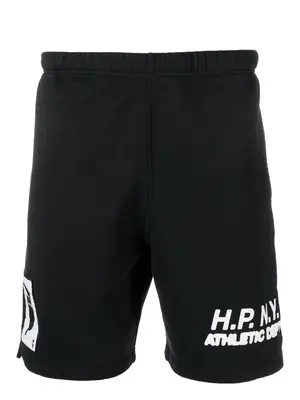 Heron Preston Slogan-print Cotton Shorts - Black
