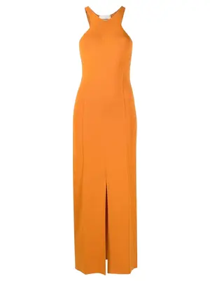 Nanushka Sleeveless Fitted Midi Dress - Orange