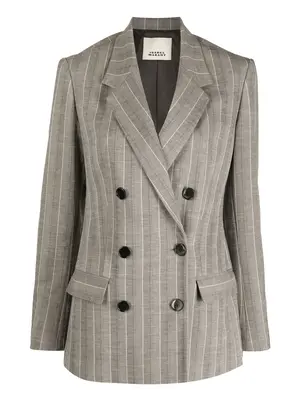 Isabel Marant Sheril Double-breasted Blazer - Grey