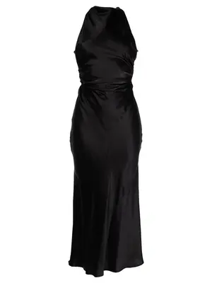 REFORMATION Casette Silk Midi Dress - Black