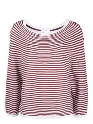 Fabiana Filippi Stripe-print Knit Jumper - Red