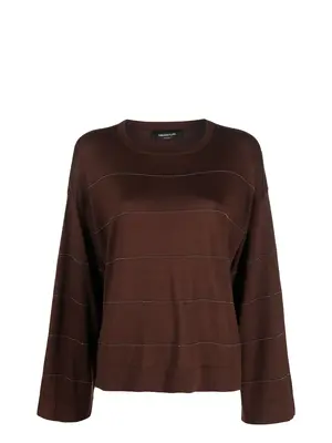 Fabiana Filippi Bead-embellished Sweater - Brown