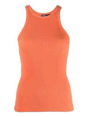 RALPH LAUREN Ribbed-Knit Cotton Tank Top