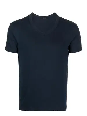 TOM FORD V-neck Short-sleeve T-shirt - Blue