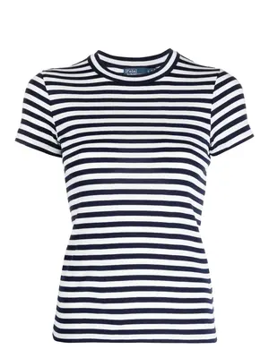 Polo Ralph Lauren Stripe-print Ribbed T-shirt - Blue