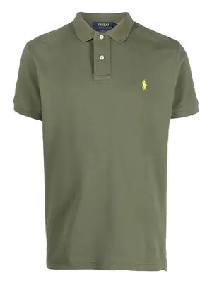 Polo Ralph Lauren Embroidered-logo Detail Polo Shirt - Green