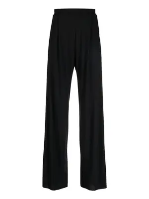 AMAZUIN Wide-leg High-waisted Trousers - Black