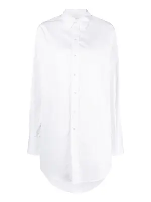 SA SU PHI Long-length Cotton Shirt - White