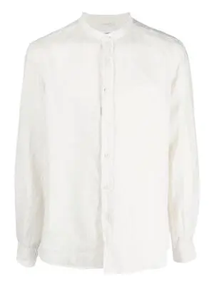 Aspesi Long-sleeved Linen Shirt - Neutrals